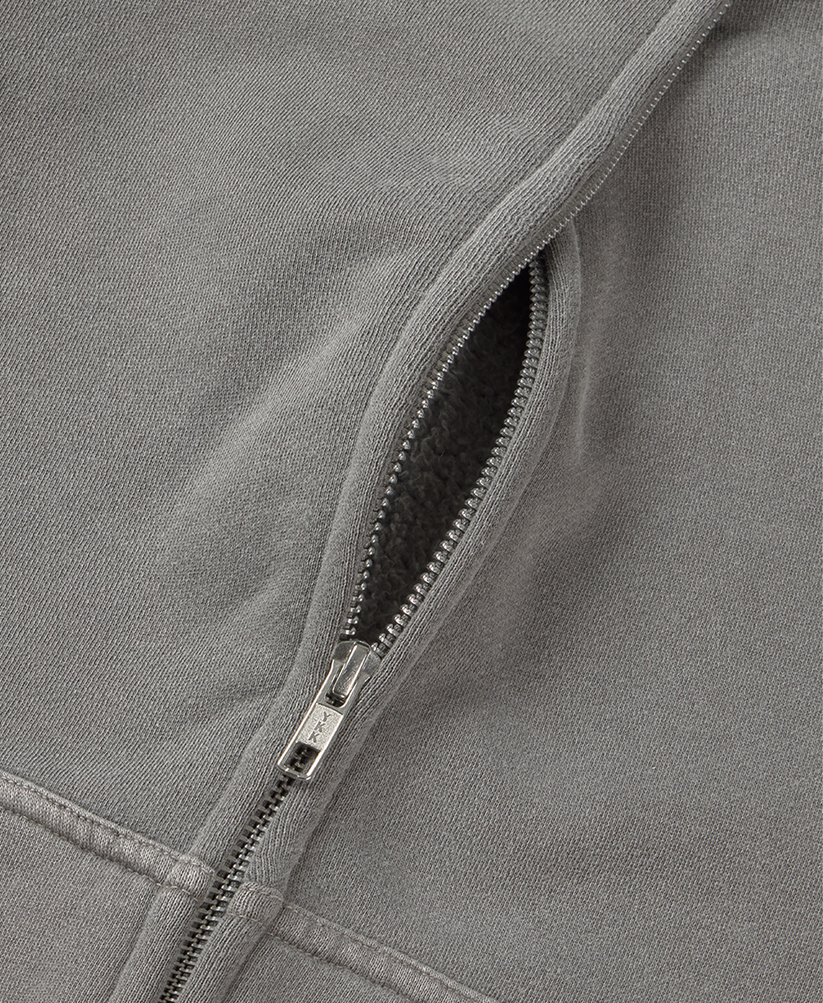 450 GSM ‘Mud Gray’ Zipper – Velour Garments
