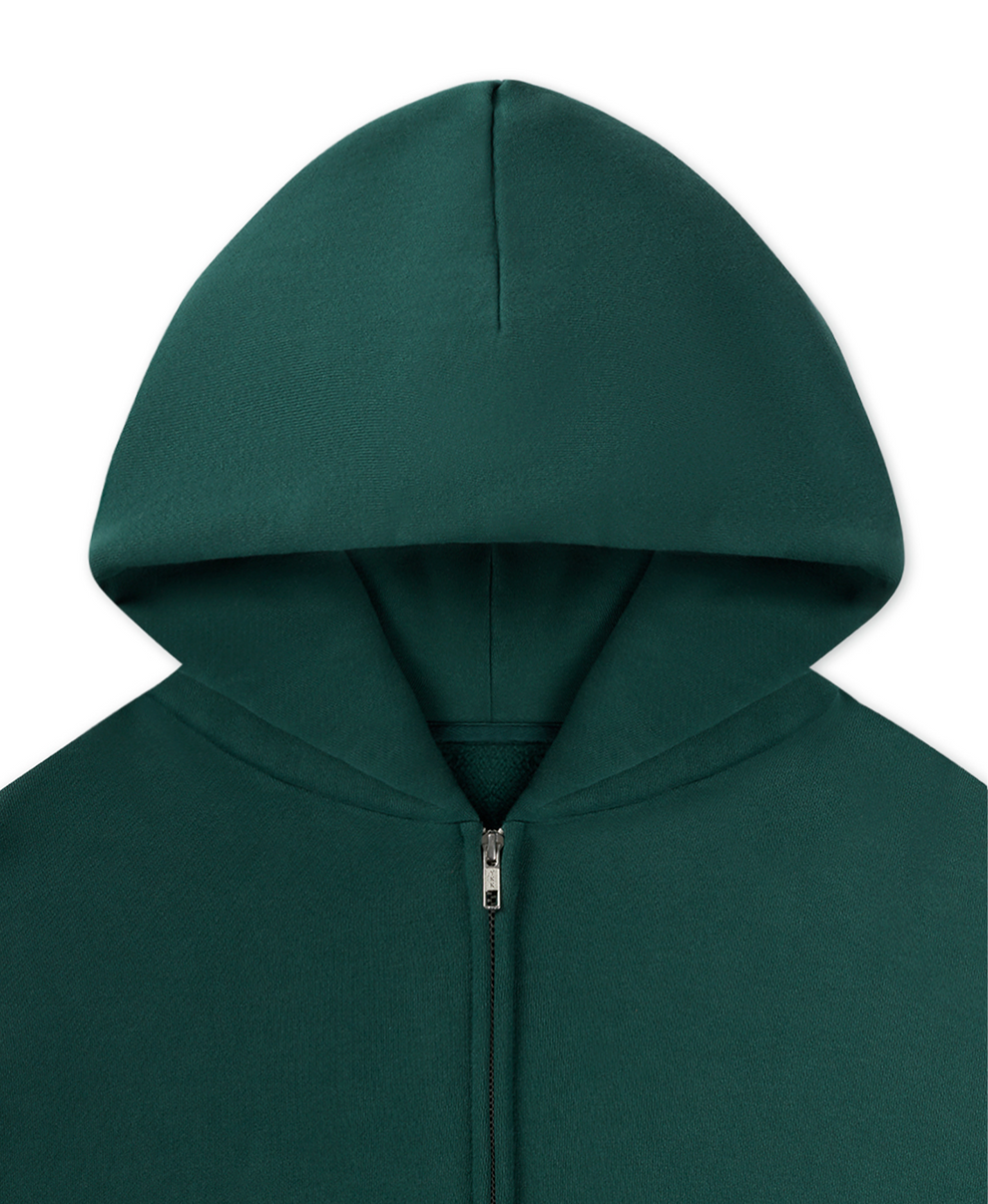 450 GSM 'British Racing Green' Zipper – Velour Garments