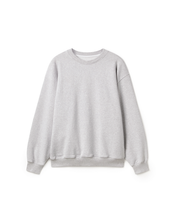 600 GSM 'Light Heather Gray' Crewneck – Velour Garments