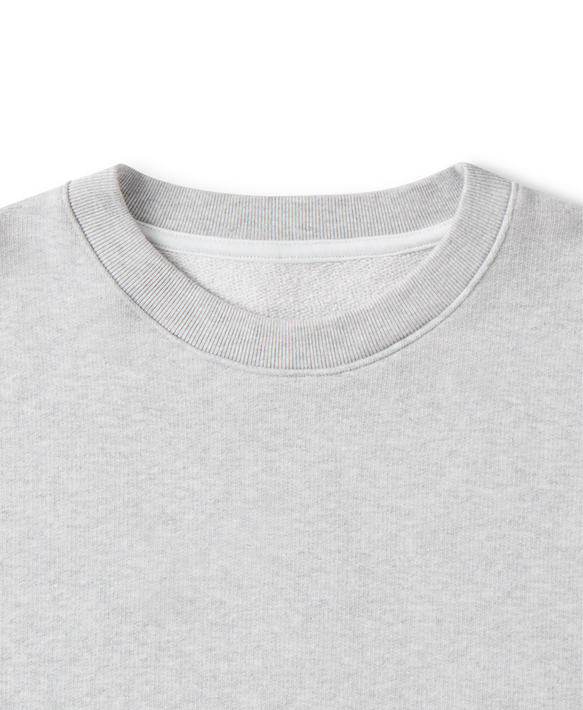 600 GSM 'Light Heather Gray' Crewneck – Velour Garments