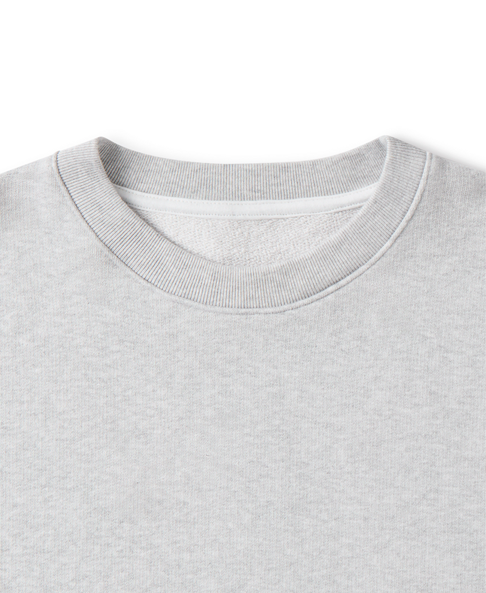 600 GSM 'Light Heather Gray' Crewneck – Velour Garments