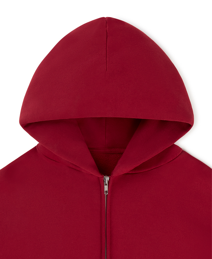450 GSM 'Dark Red' Zipper – Velour Garments