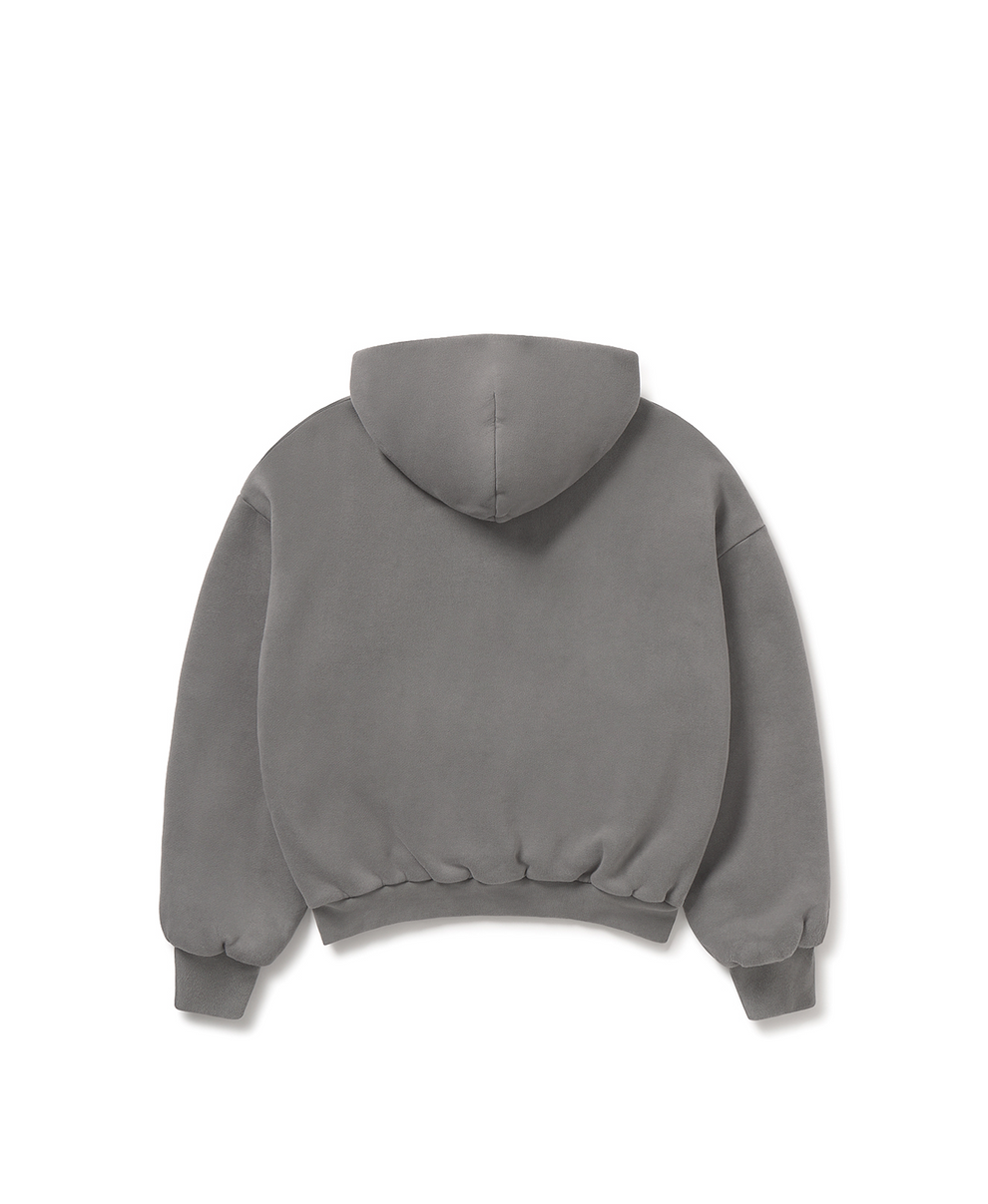 1000 GSM 'Mud Gray' Double Hoodie – Velour Garments
