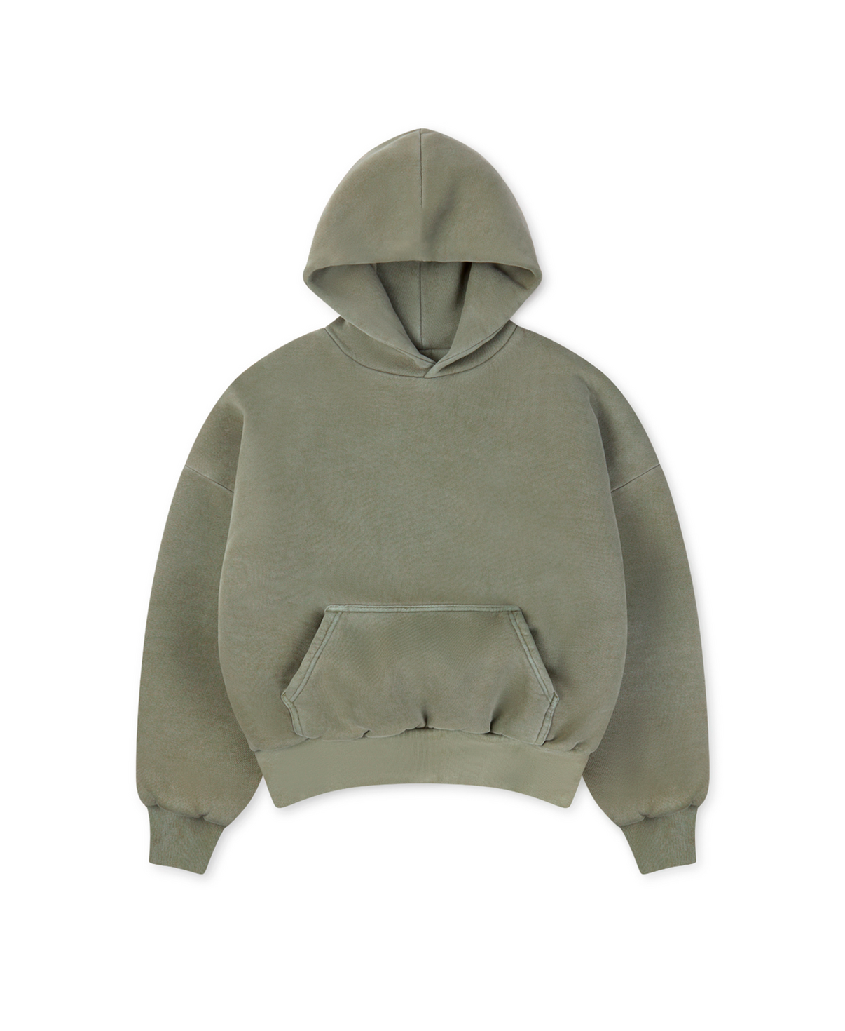 1000 GSM 'Vintage Olive' Double Hoodie – Velour Garments