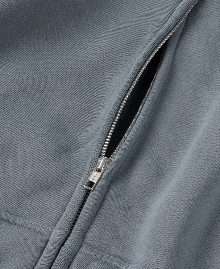 450 GSM 'Iron Gray' Zipper – Velour Garments