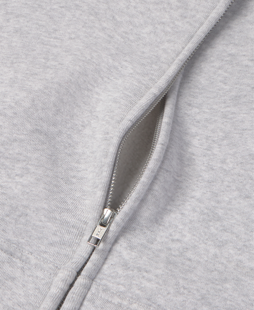 450 GSM ‘Light Heather Gray’ Zipper – Velour Garments