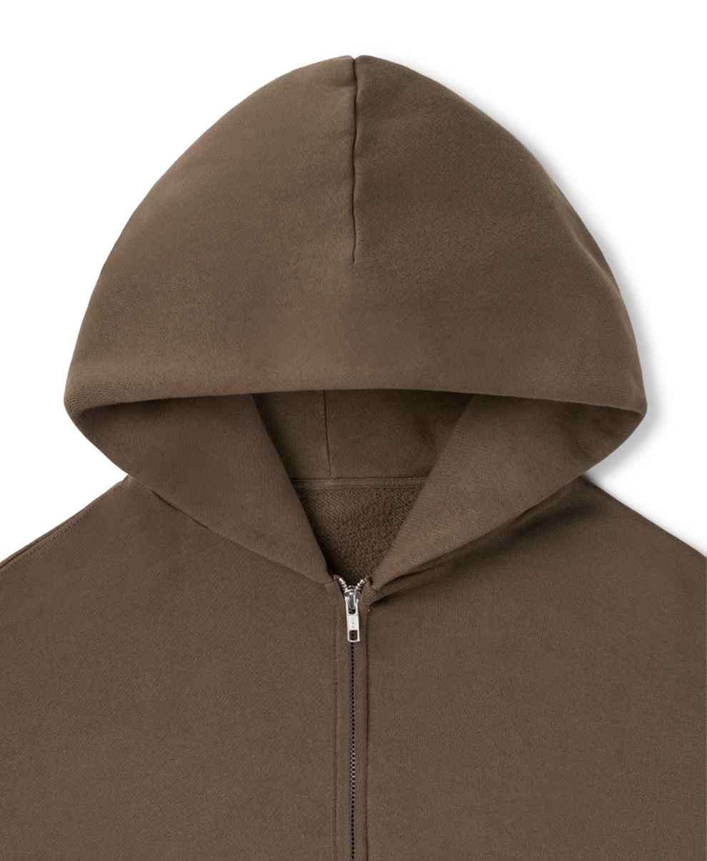 450 GSM 'Mocha Brown' Zipper – Velour Garments