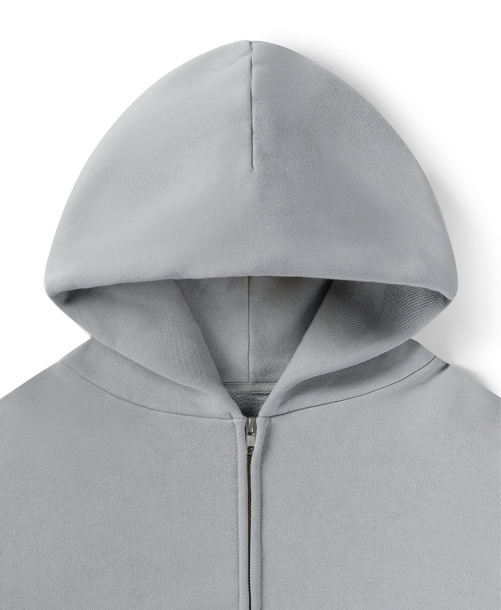 450 GSM 'Neutral Gray' Zipper – Velour Garments
