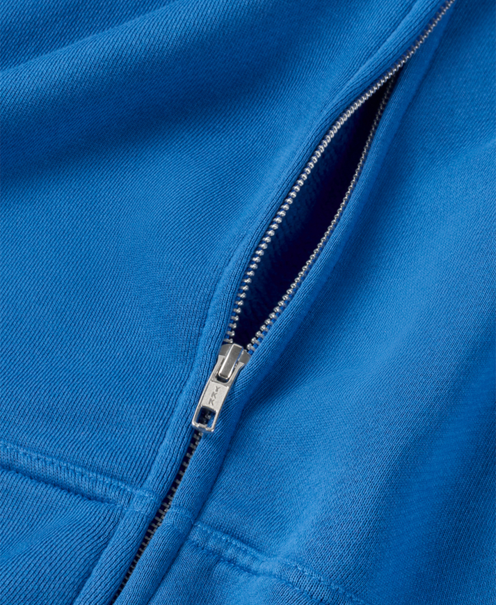 450 GSM 'Royal Blue' Zipper – Velour Garments