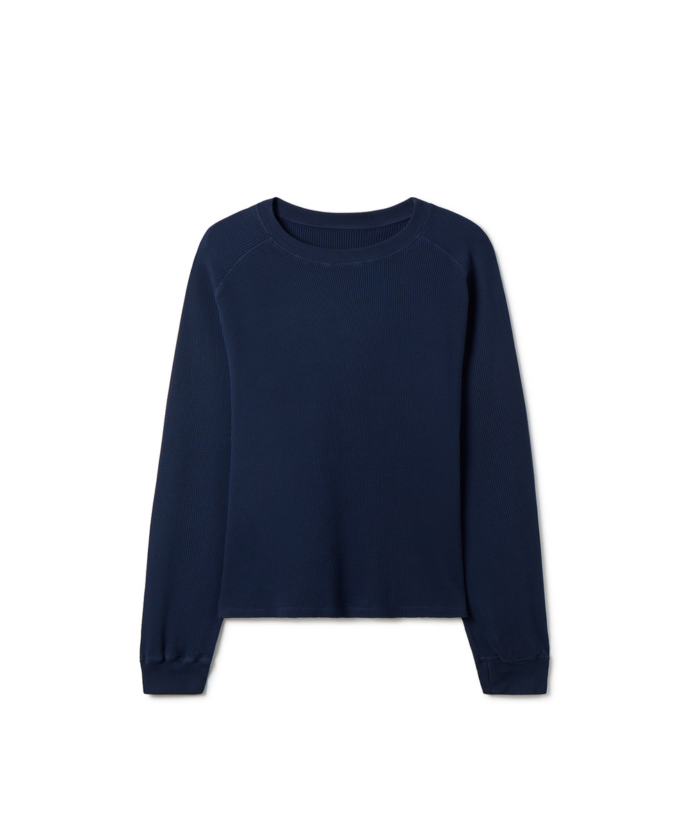 350 GSM 'Navy Blue' Thermal Longsleeve – Velour Garments