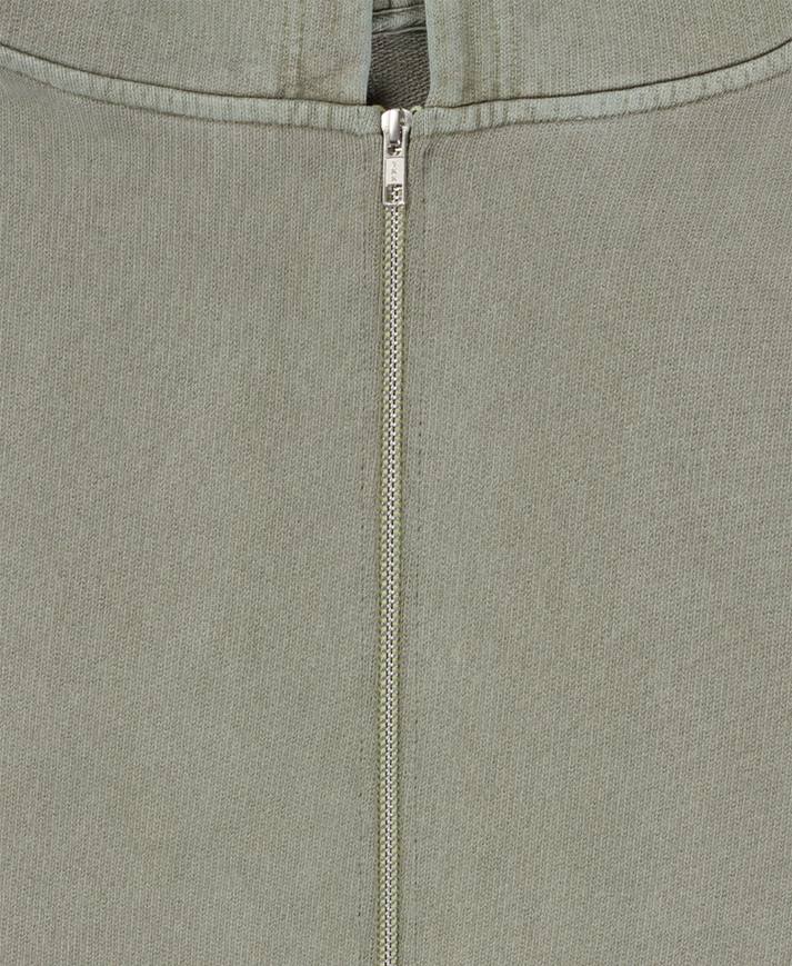 600 GSM 'Vintage Olive' Zipper – Velour Garments