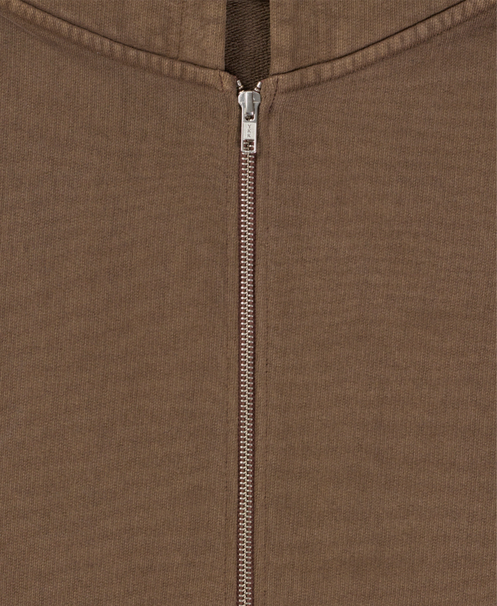 600 GSM 'Mocha Brown' Zipper – Velour Garments